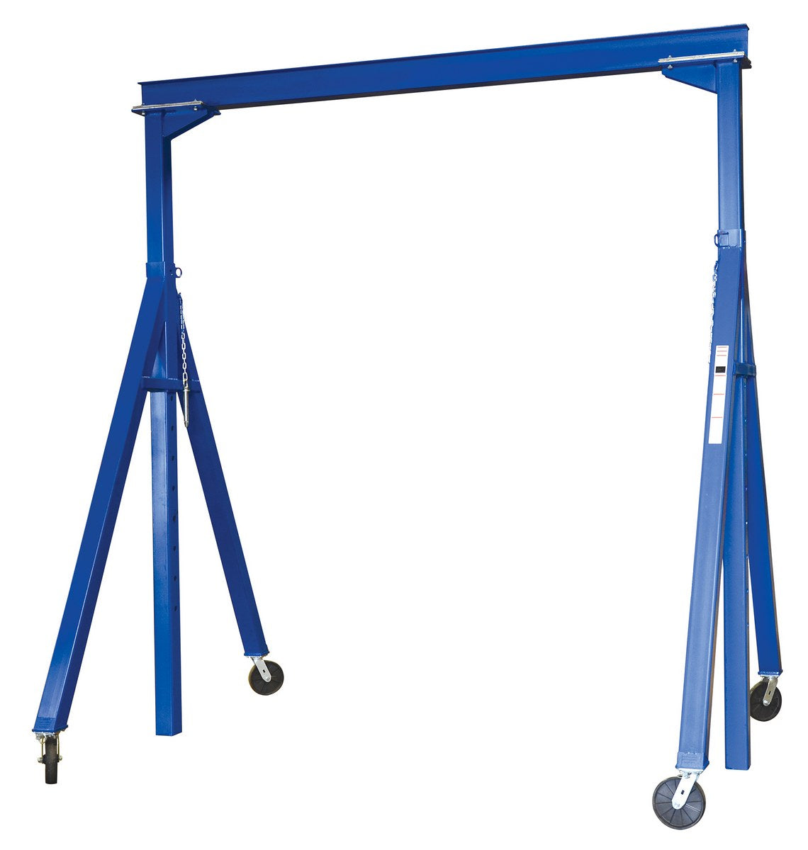 Vestil Steel Adjustable Height Gantry Crane with Glass Filled Nylon Ca