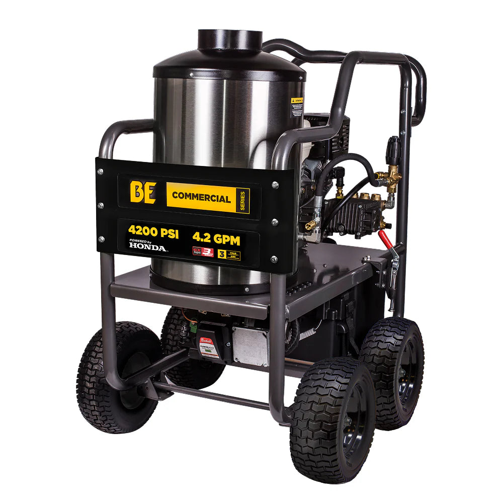BE Power Equipment 4,200 PSI - 4.2 GPM Hot Water Pressure Washer with